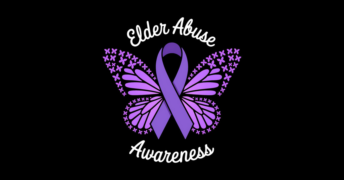 Elder Abuse Awareness Eldery Abuse Purple Ribbon - Elder Abuse ...