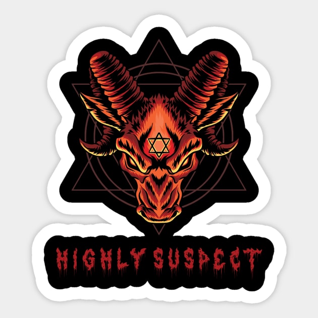 Highly Suspect GOAT - Highly Suspect - Sticker | TeePublic