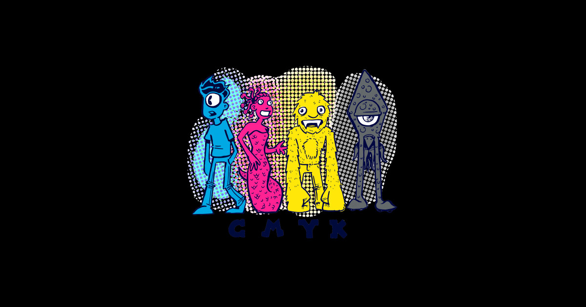 Cmyk Cyclops Medusa Yeti Kraken Cmyk Sticker Teepublic