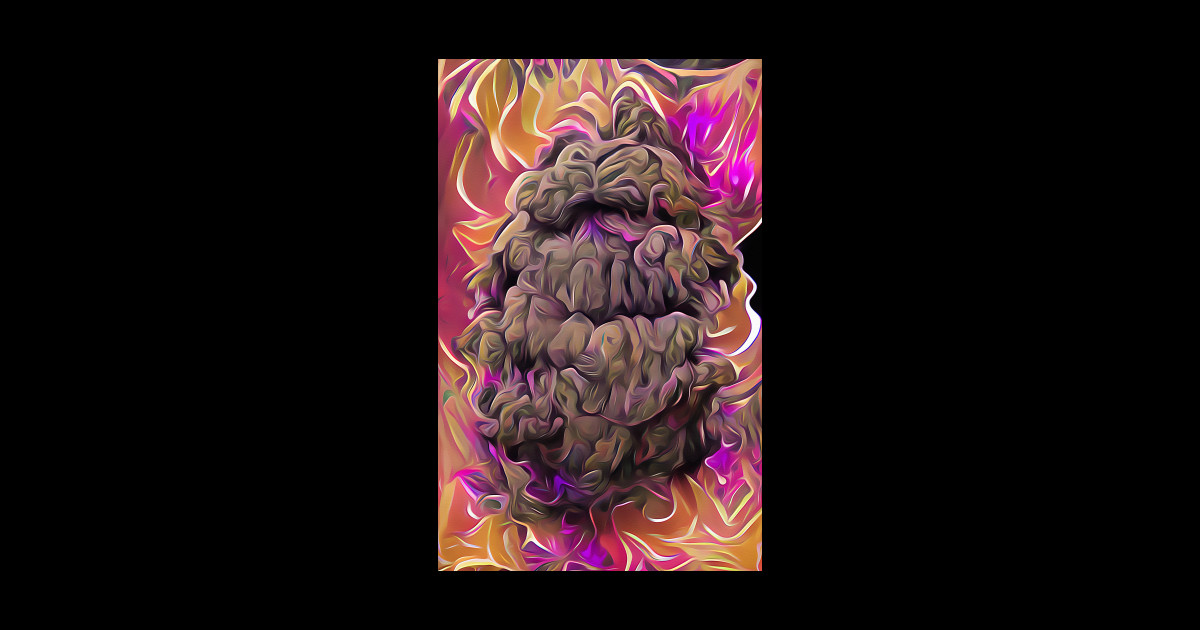 Black Honeyed Bendable Flashing Nug Smoke Weed - Nugs - Sticker | TeePublic