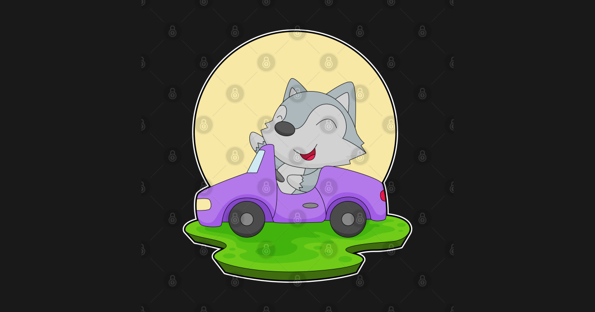 Wolf Car - Car - T-Shirt | TeePublic