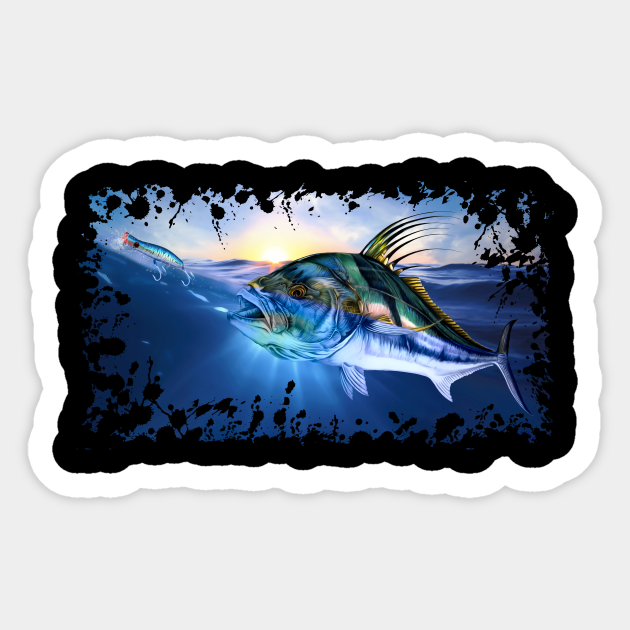 Rooster fish - Rooster Fish - Sticker | TeePublic