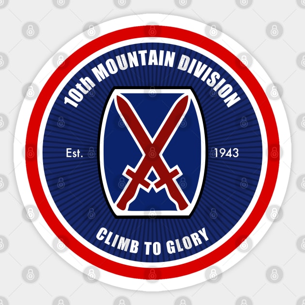 10th Mountain Division Patch - Us Army 10th Mountain Division - Sticker ...