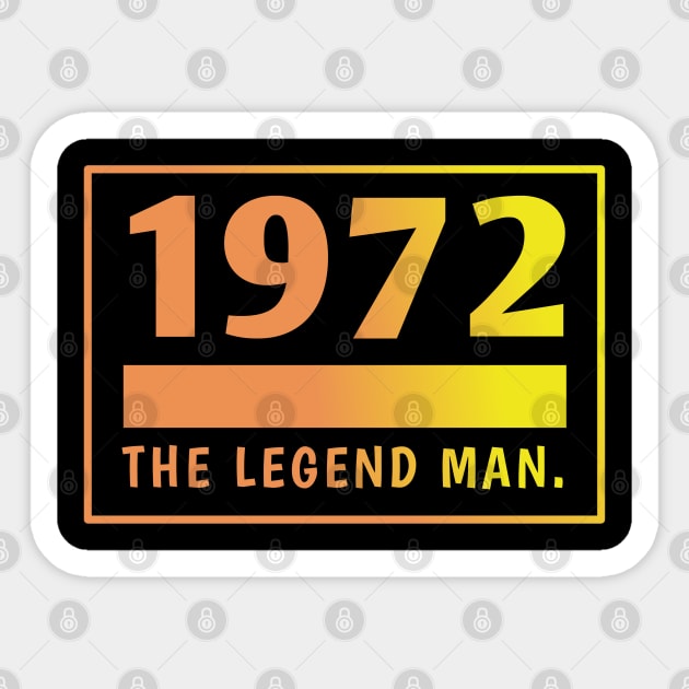 1972 birthday - 1972 Birthday - Sticker | TeePublic