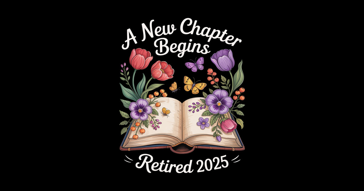floral book a new chapter begins retired retirement teacher - Floral ...