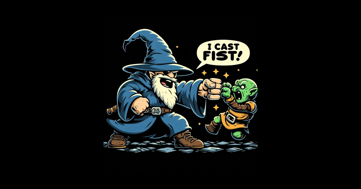 I Cast Fist - Dnd - Sticker | TeePublic