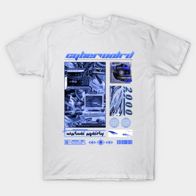 Cybercore World Y2K Design - Cybercore - T-Shirt | TeePublic