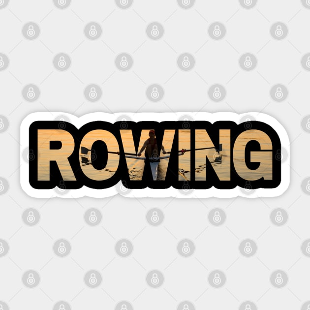 Rowing graphic design - Rowing - Sticker | TeePublic
