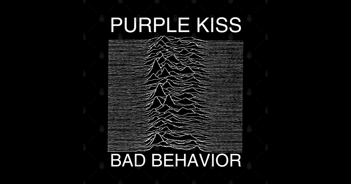 PURPLE KISS Classic Waveform: BBB - Purple Kiss - Sticker | TeePublic