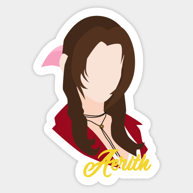 Aerith Gainsborough - Final Fantasy - Sticker | TeePublic