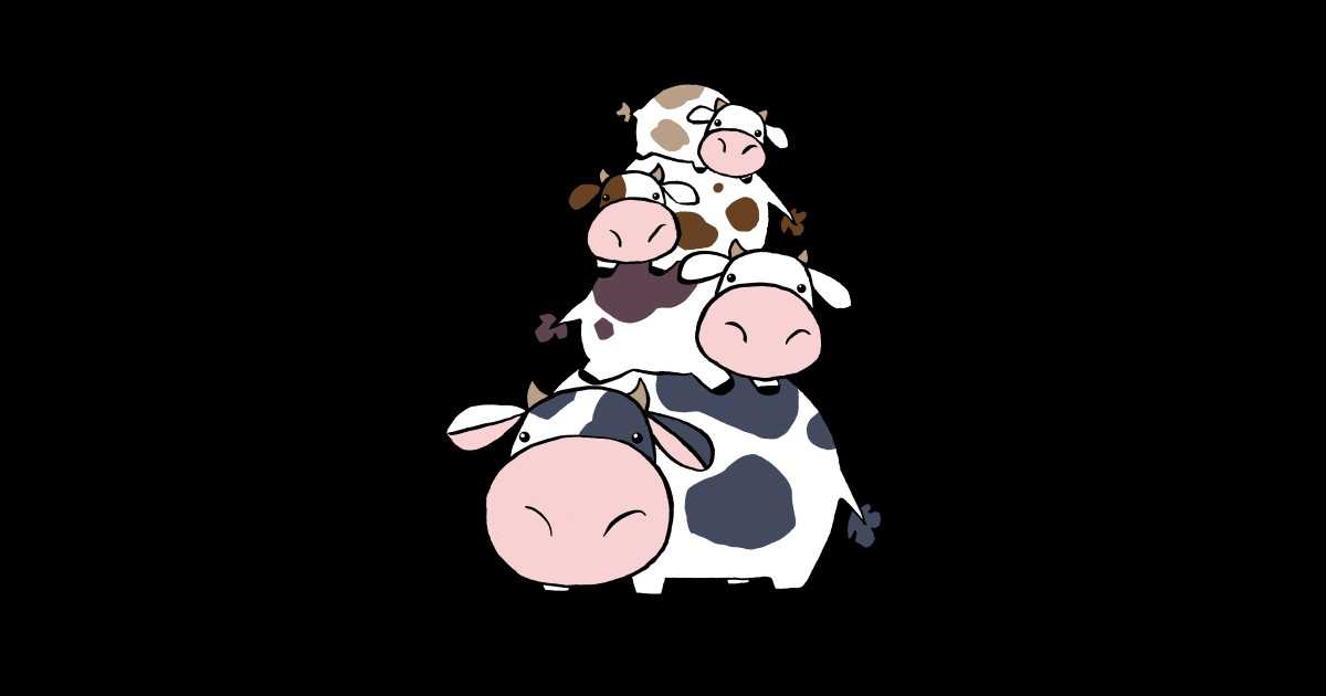 Cow Stack - Cow - Sticker | TeePublic
