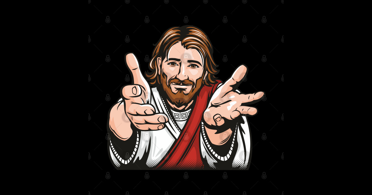 Jesus Beckons Us - Jesus - Sticker | TeePublic