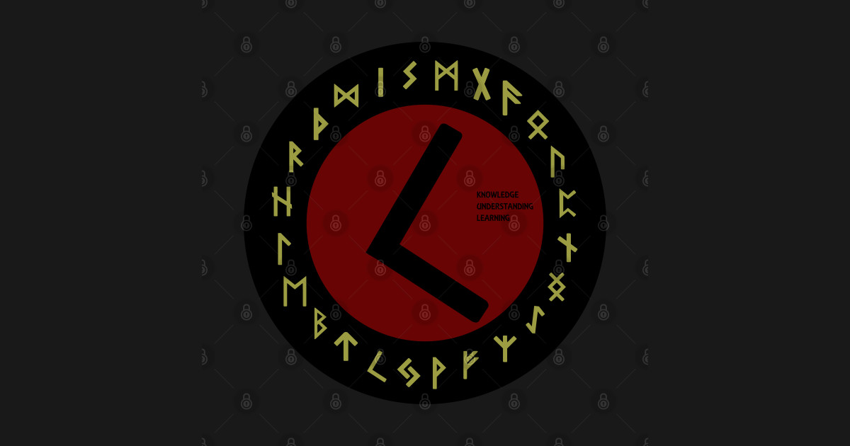 Red Kenaz Futhark Rune Symbol - Symbols - T-Shirt | TeePublic