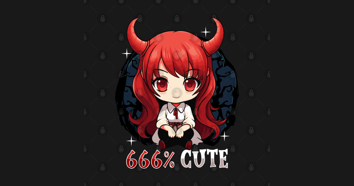 Halloween 666 % Cute Chibi Girl - 666 - T-Shirt | TeePublic