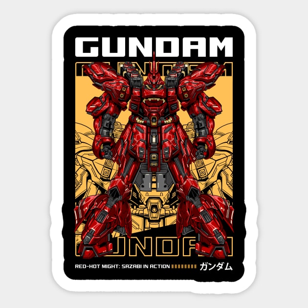 Sazabi Gundam - Gundam Sazabi - Sticker | TeePublic