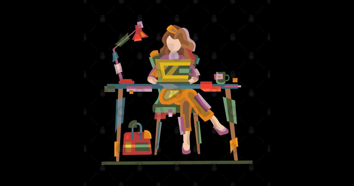 A GIRL WORKING SINCERELY IN LAPTOP - Woman Laptop Desk Workspace ...