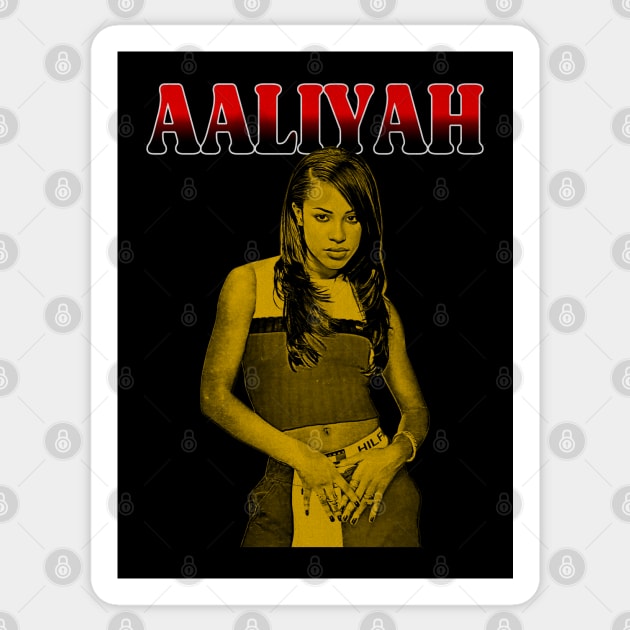 Aliyah // Bootleg Design 80s - Aliyah - Sticker | TeePublic