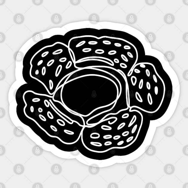 Rafflesia Bloom Line Drawing - Flower - Sticker | TeePublic