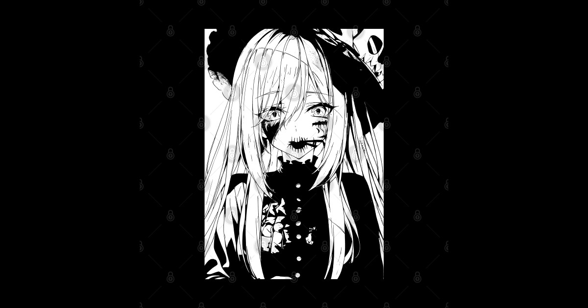 Gothic Anime Girl - Gothic Fashion - Sticker | TeePublic