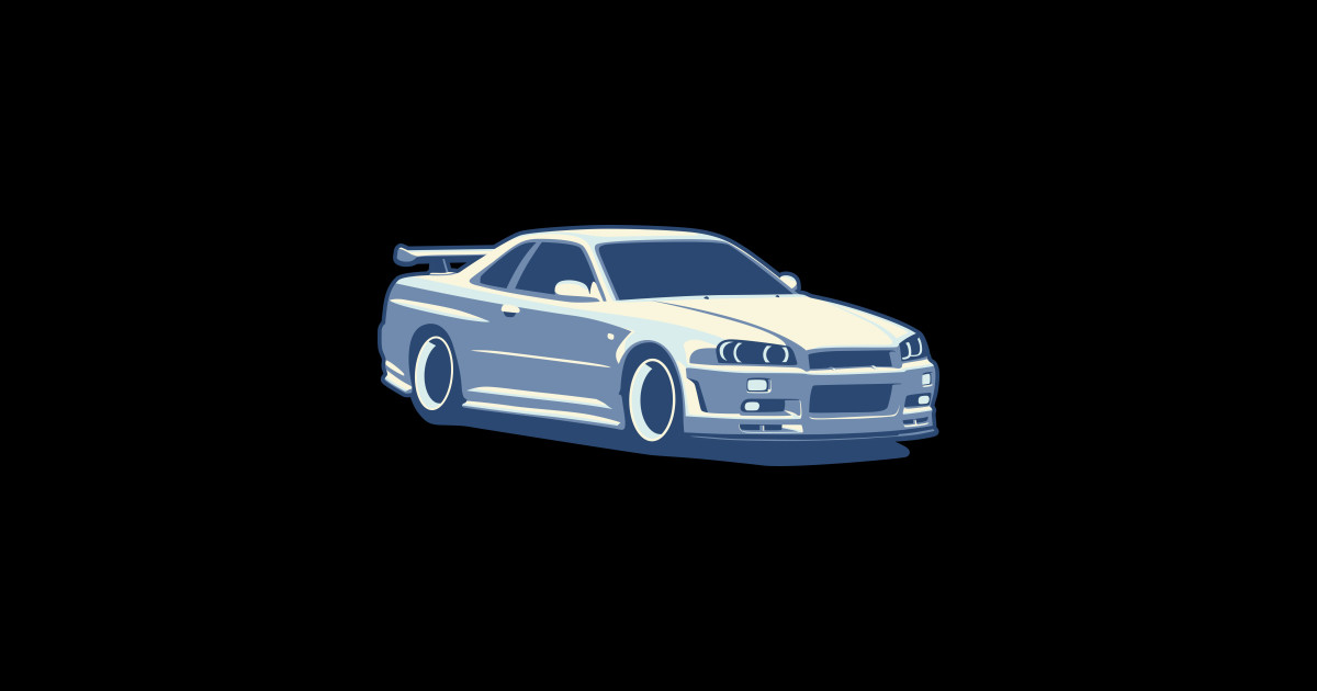NISSAN GT-R34 SKYLINE - Nissan Skyline Gtr R34 - Sticker | TeePublic