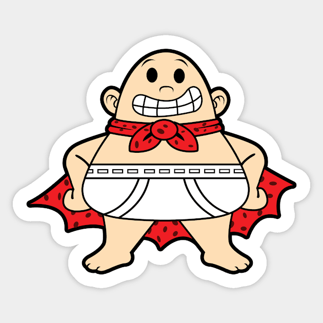 Cute Captain Underpants - Captain Underpants - Sticker | TeePublic