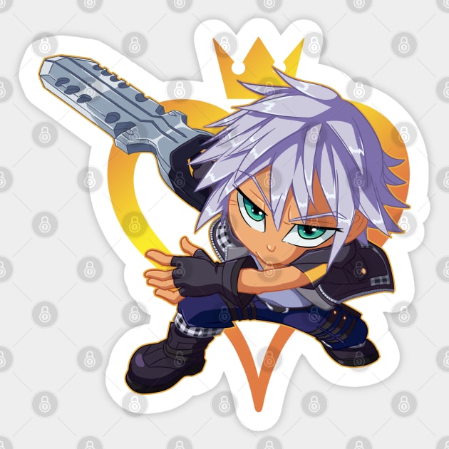 Riku Chibi - Kingdom Hearts - Sticker | TeePublic