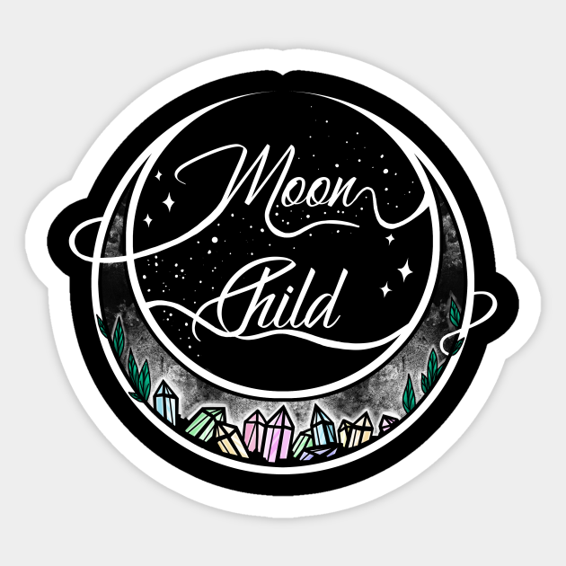 Moon Child - Moon - Sticker | TeePublic