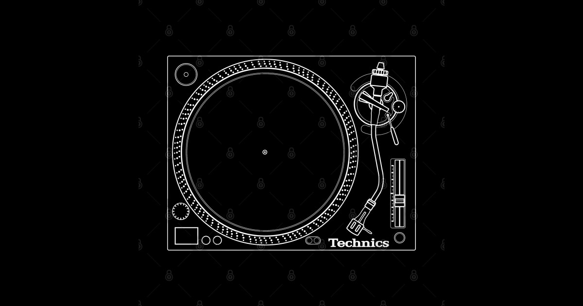 90s Technics Turntable - Turntable - Sticker | TeePublic
