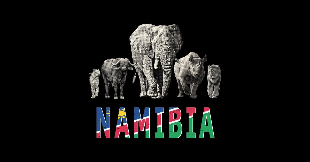 Africa's Big Five Namibia Pride Wildlife - Big Five - Sticker | TeePublic