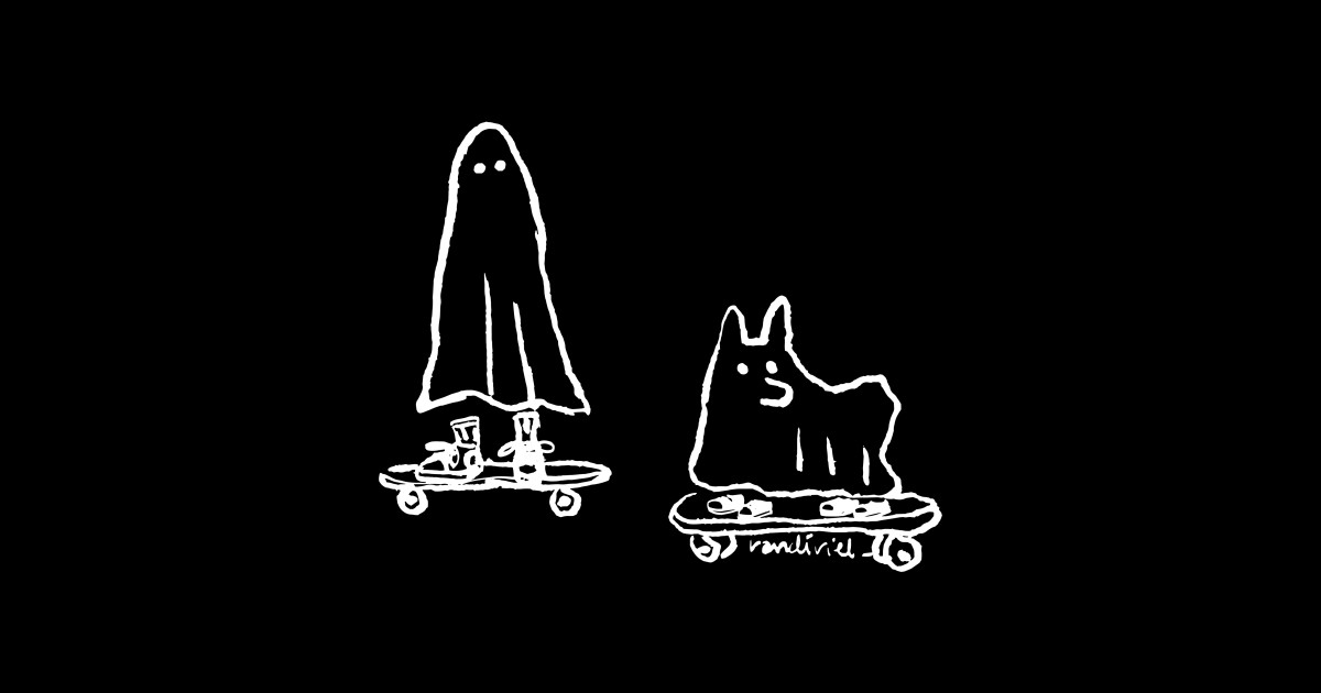 Spooky Skaters - Ghost - Sticker | TeePublic