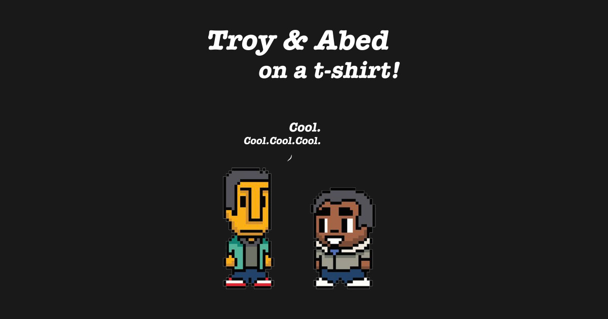 Troy and Abed · Community · TV show - black - Community - T-Shirt ...