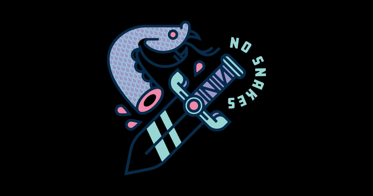 No snake knife - Snakes - Sticker | TeePublic