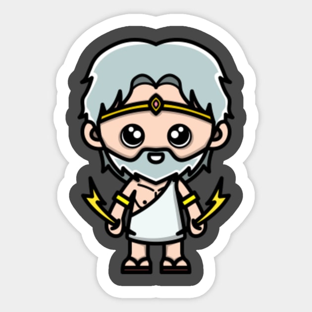 zeus cute cartoon - Cute Zeus - Sticker | TeePublic