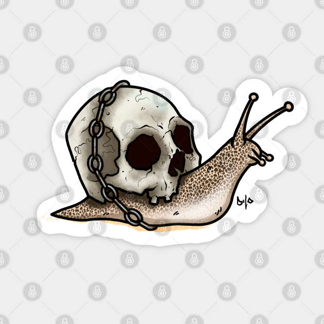 Snail and Skull Shell Tattoo Style Art - Tattoo - Sticker | TeePublic