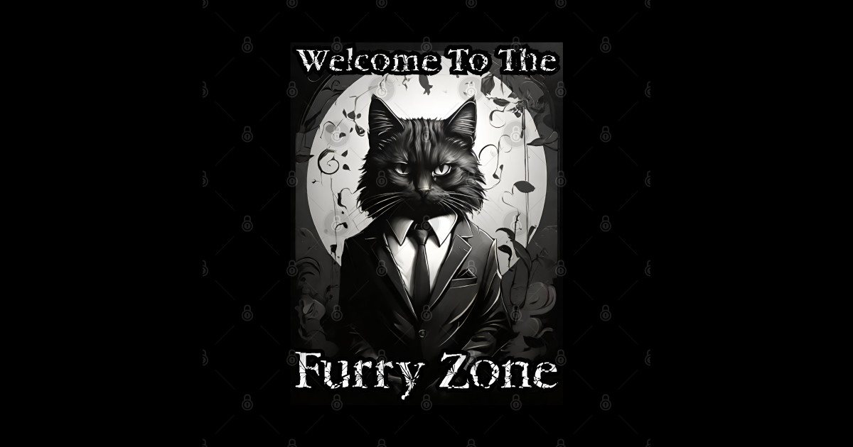 Welcome to the furry zone - Cat Lover - Sticker | TeePublic