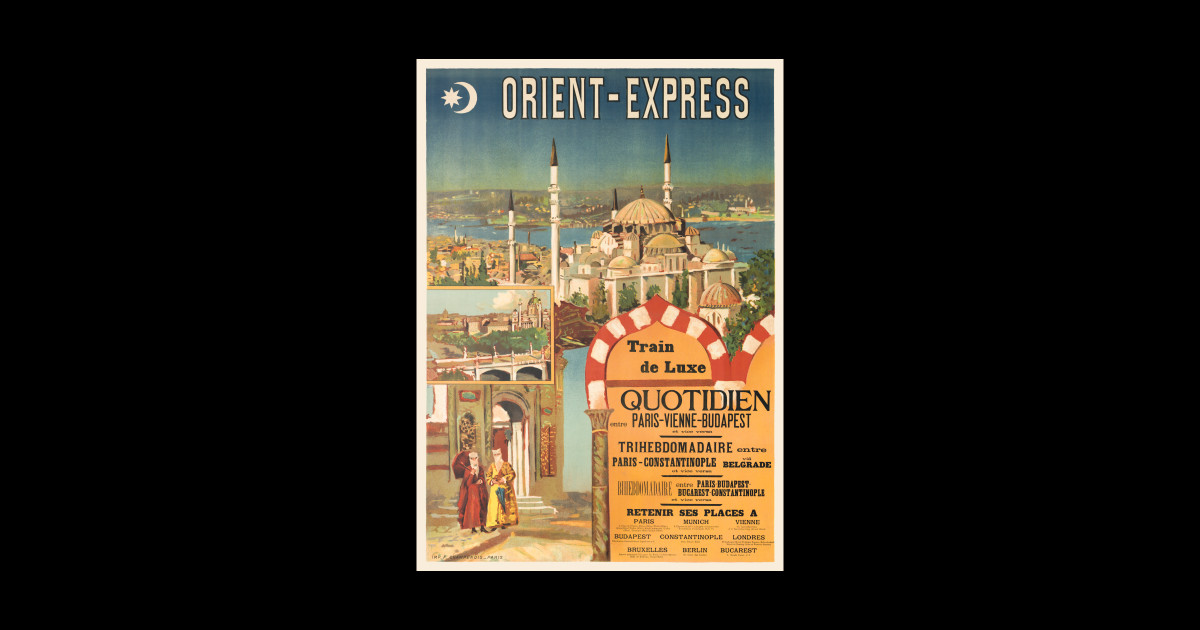 Orient Express France Vintage Poster 1910s - Orient Express - Sticker ...