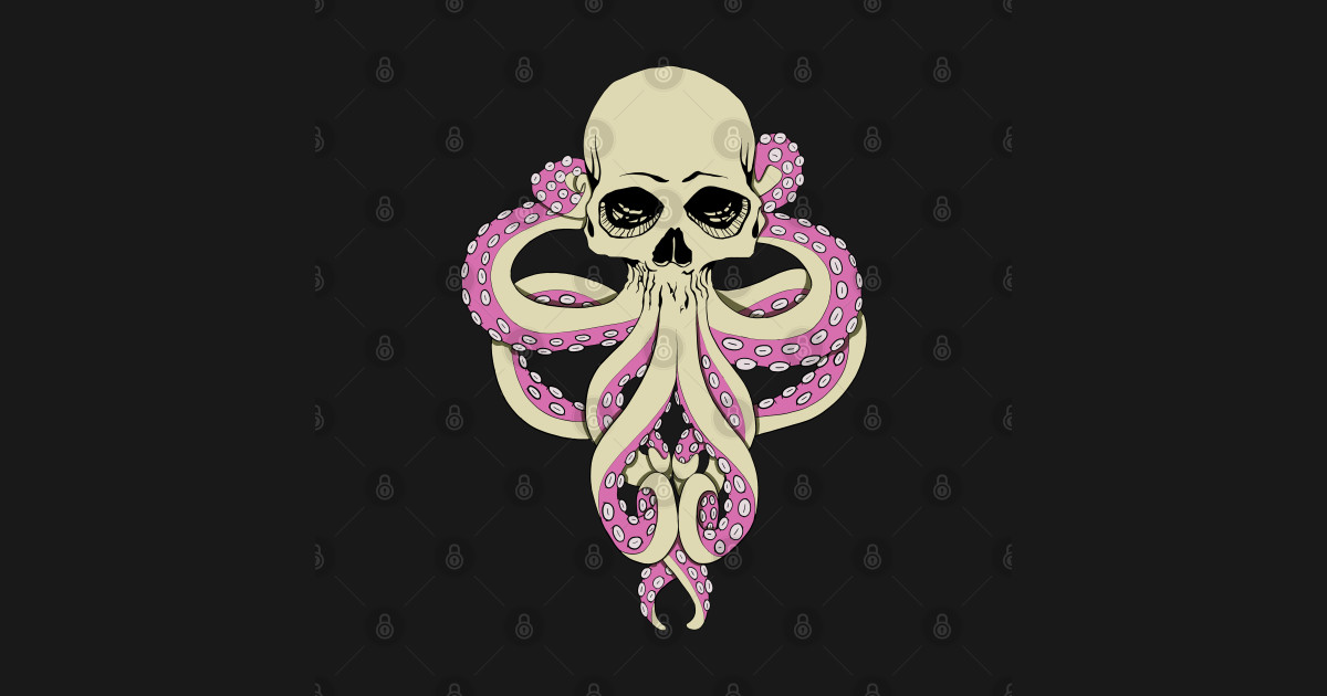 Cthulhu - Hybrid Human Skull Octopus Tentacle - Cthulhu - T-Shirt ...