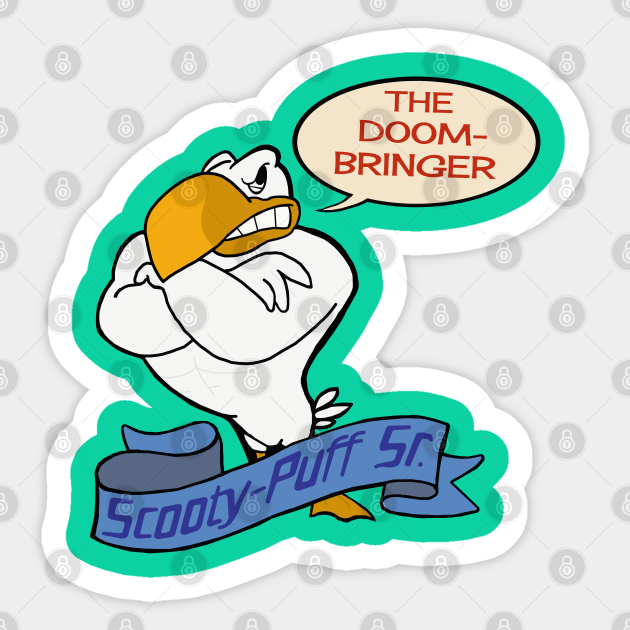 Scooty Puff SENIOR.... - Futurama - Sticker | TeePublic