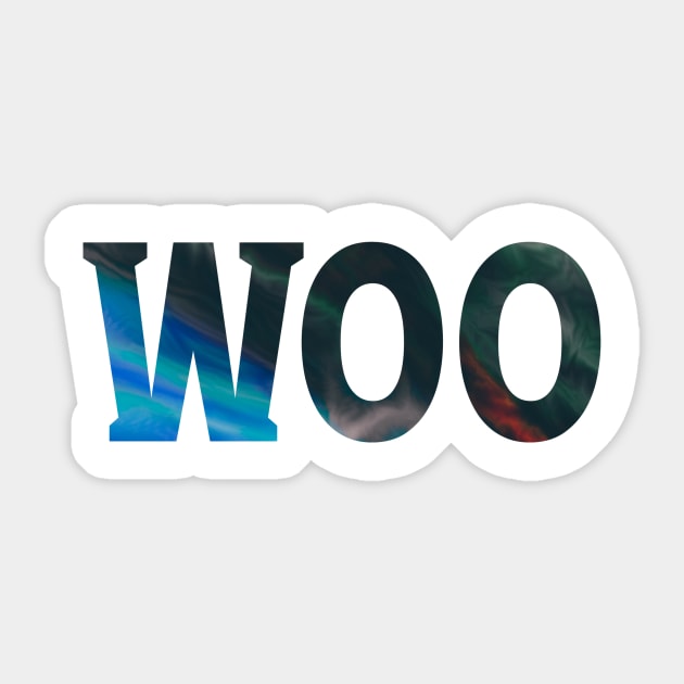 Woo - Psychedelic Style - Woo - Sticker | TeePublic