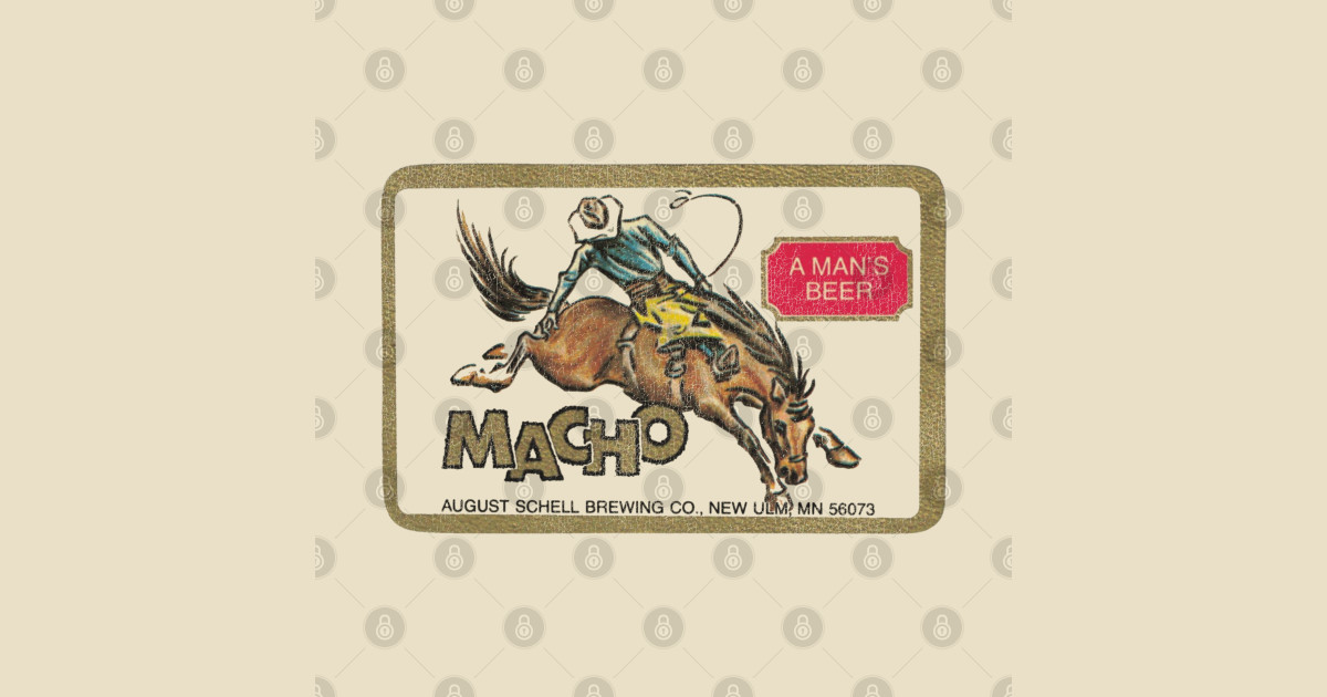 Macho Beer Retro Defunct Breweriana - Beer - T-Shirt | TeePublic