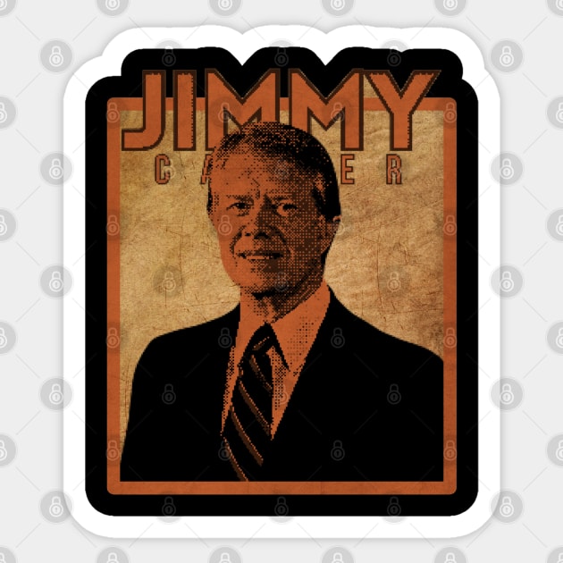Vintage Jimmy Carter - Jimmy Carter - Sticker | TeePublic