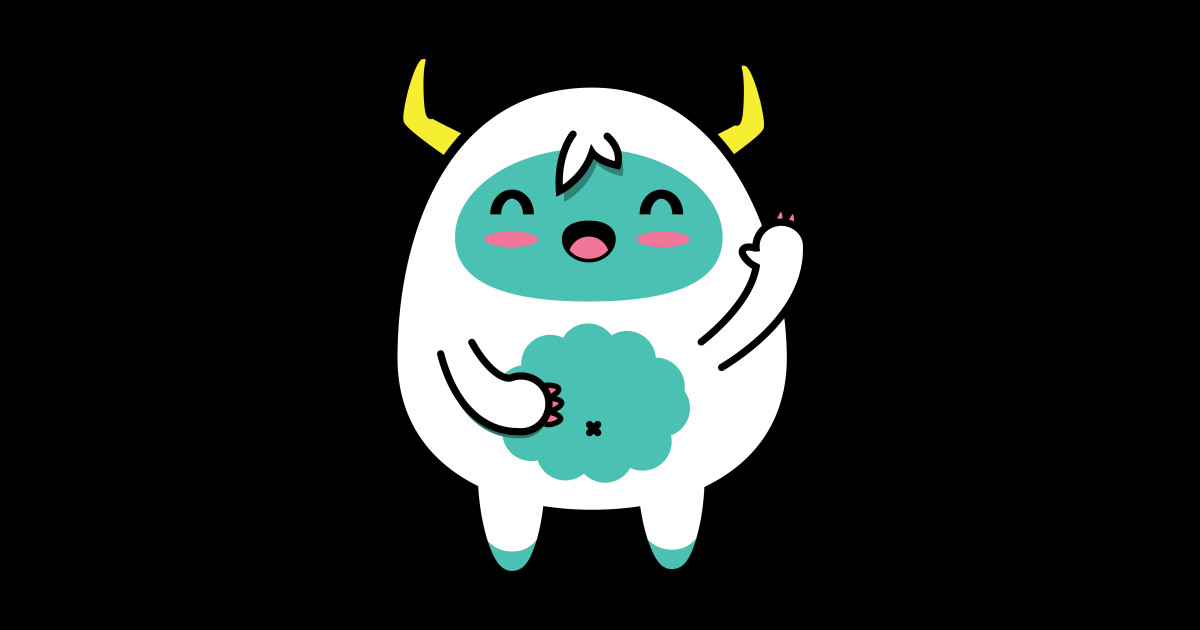 Chibi Kawaii Yeti - Cute Monsters - Sticker | TeePublic