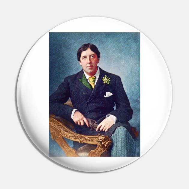 Oscar Wilde Digital Painting - Oscar Wilde - Pin | TeePublic