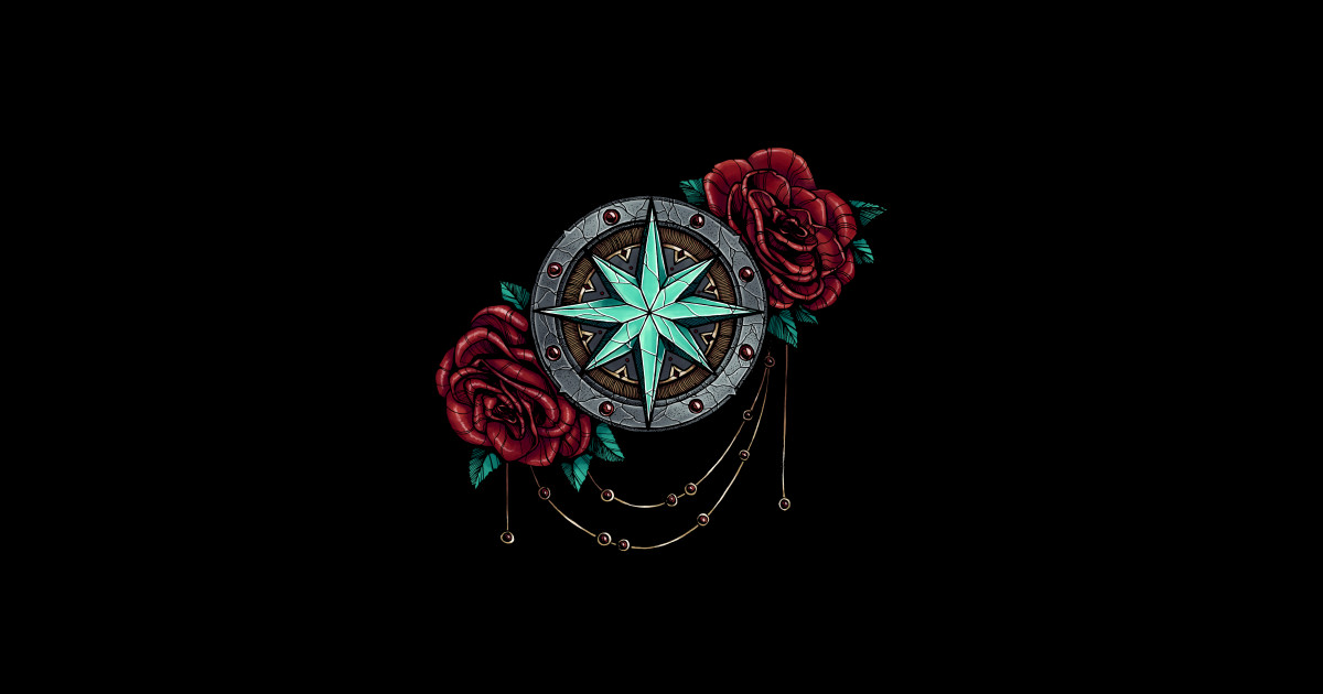 Compass Rose & Roses - Compass Rose - Sticker | TeePublic