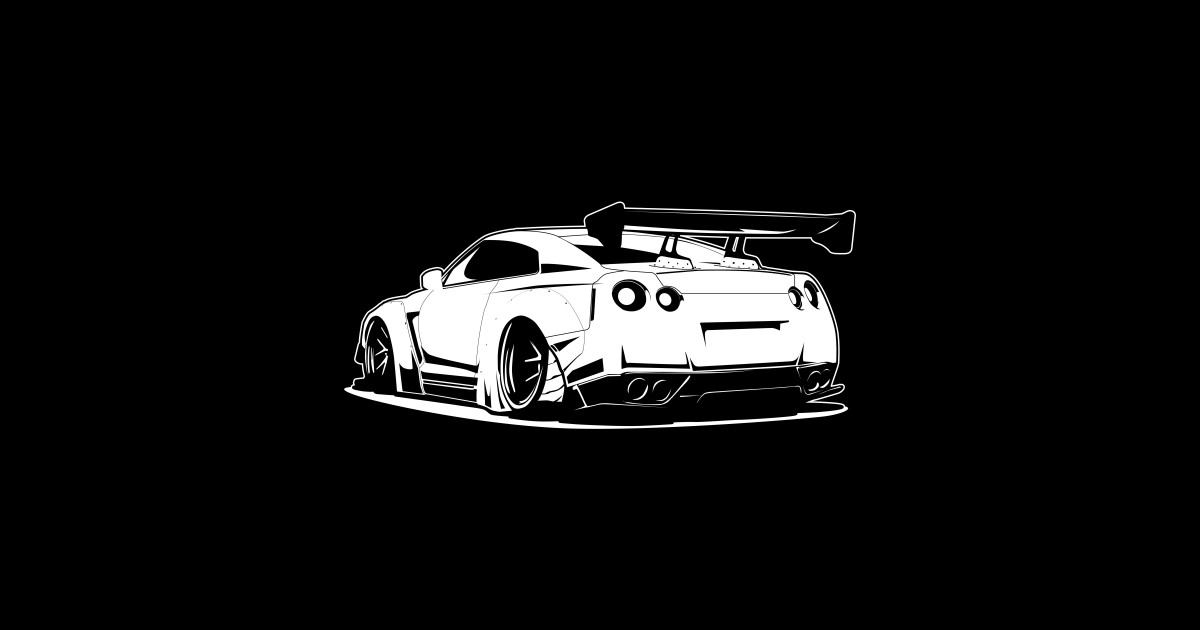 NISSAN R35 gtr godzilla jdm vector art - Nissan - Sticker | TeePublic