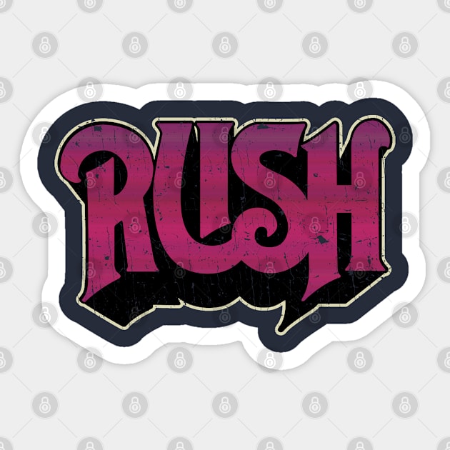 VINTAGE - RUSH BAND - Vintage - Sticker | TeePublic