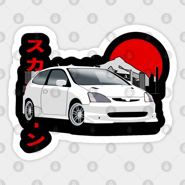 Honda Civic Ep3 Type R JDM Style - Honda - Sticker | TeePublic