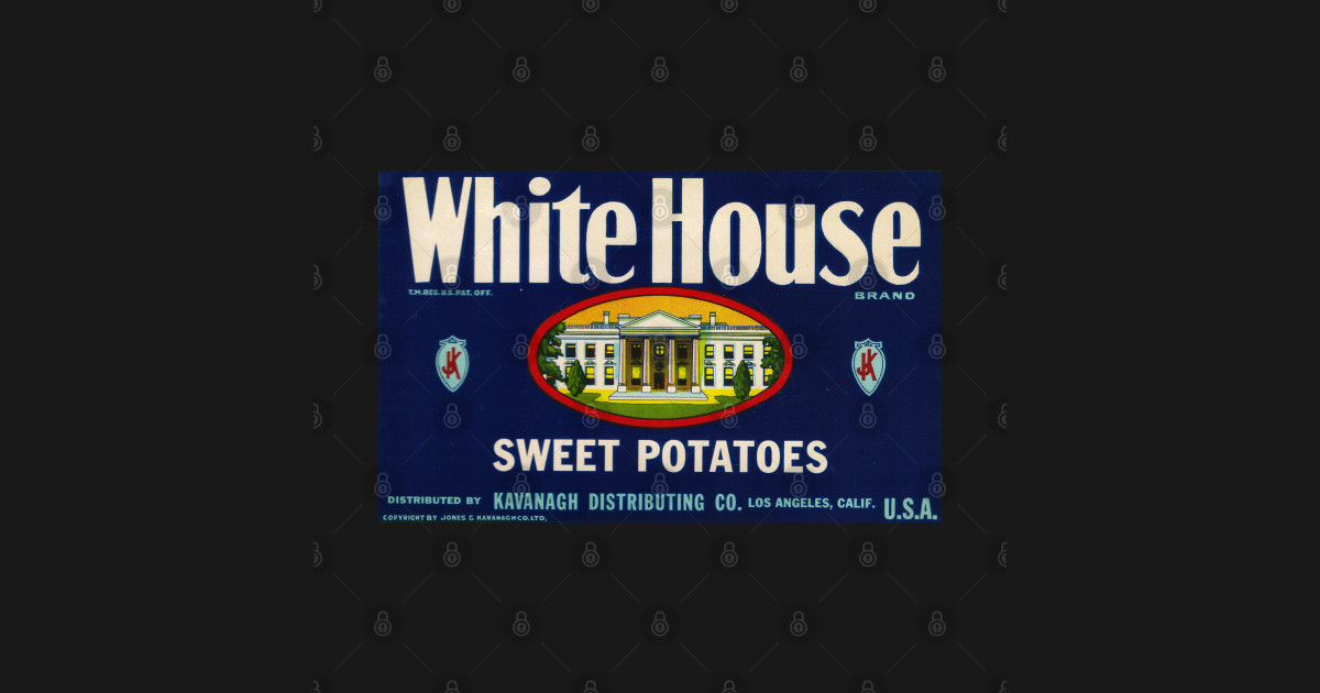 1960s White House Sweet Potatoes Crate Label - White House - T-Shirt ...
