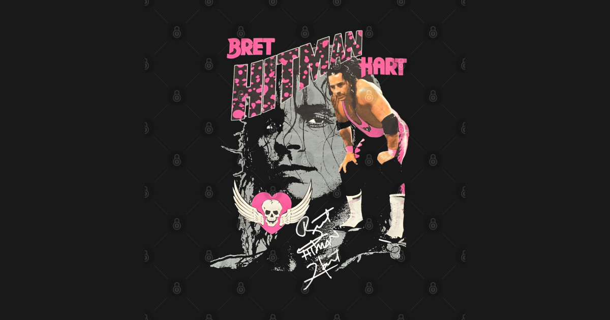 Bret The Hitman Hart 90's - Bret The Hitman Hart - T-Shirt | TeePublic