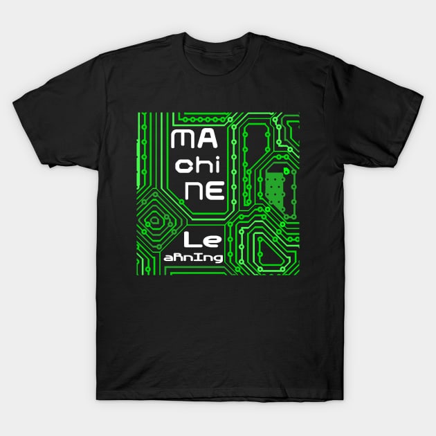 Machine Learning Circuit Board | Green White - Machine Learning - T ...